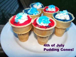 Red, White, and Blue Pudding Cones with Lactaid Milk! #Lactaid - The ...