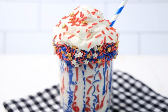 4th of July Milkshake- Delicious Red-White-Blue Shake Recipe! - The ...
